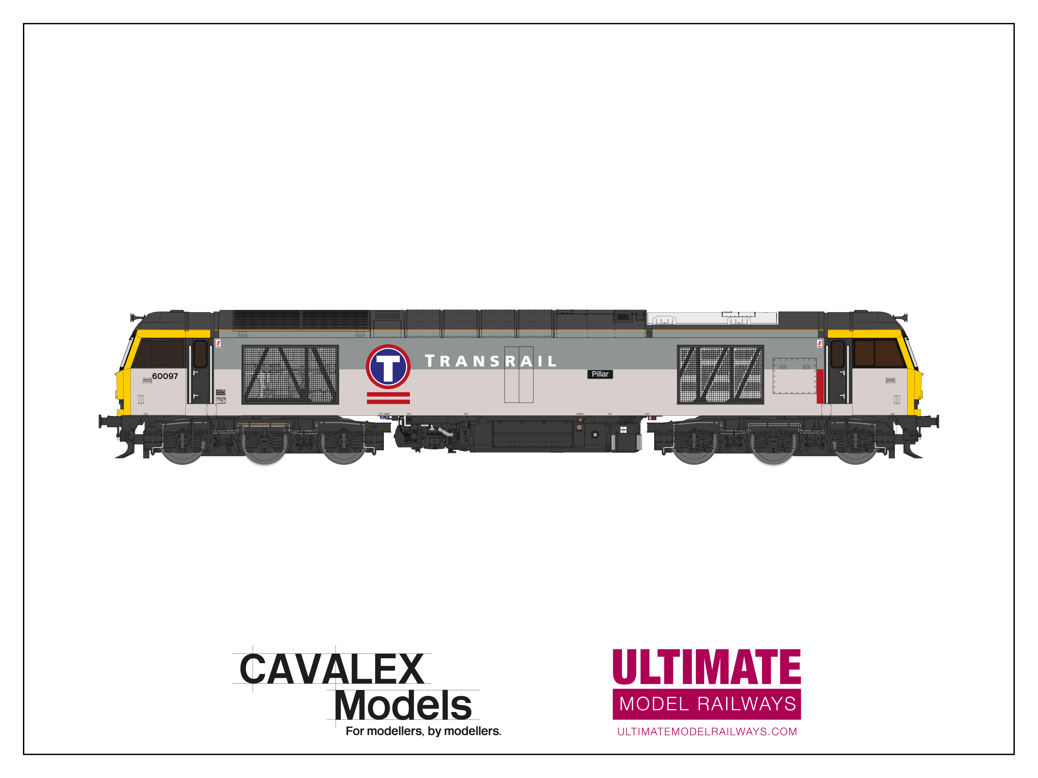 Cavalex Class 60 60097 “Pillar” - Transrail Triple Grey - DCC Ready ...