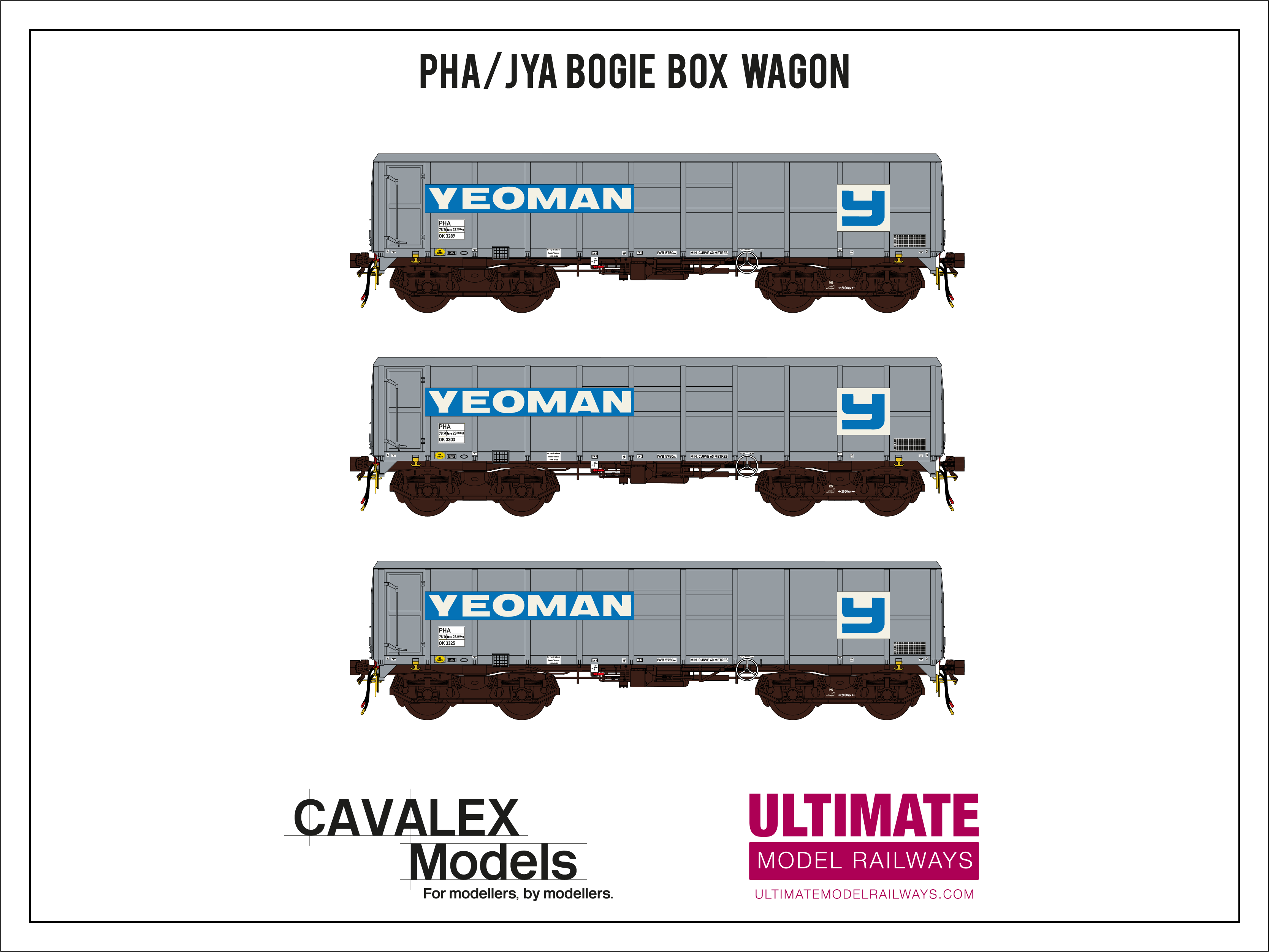 Cavalex PHA Original Foster Yeoman Livery - OO Gauge - 5 Pack Set B ...
