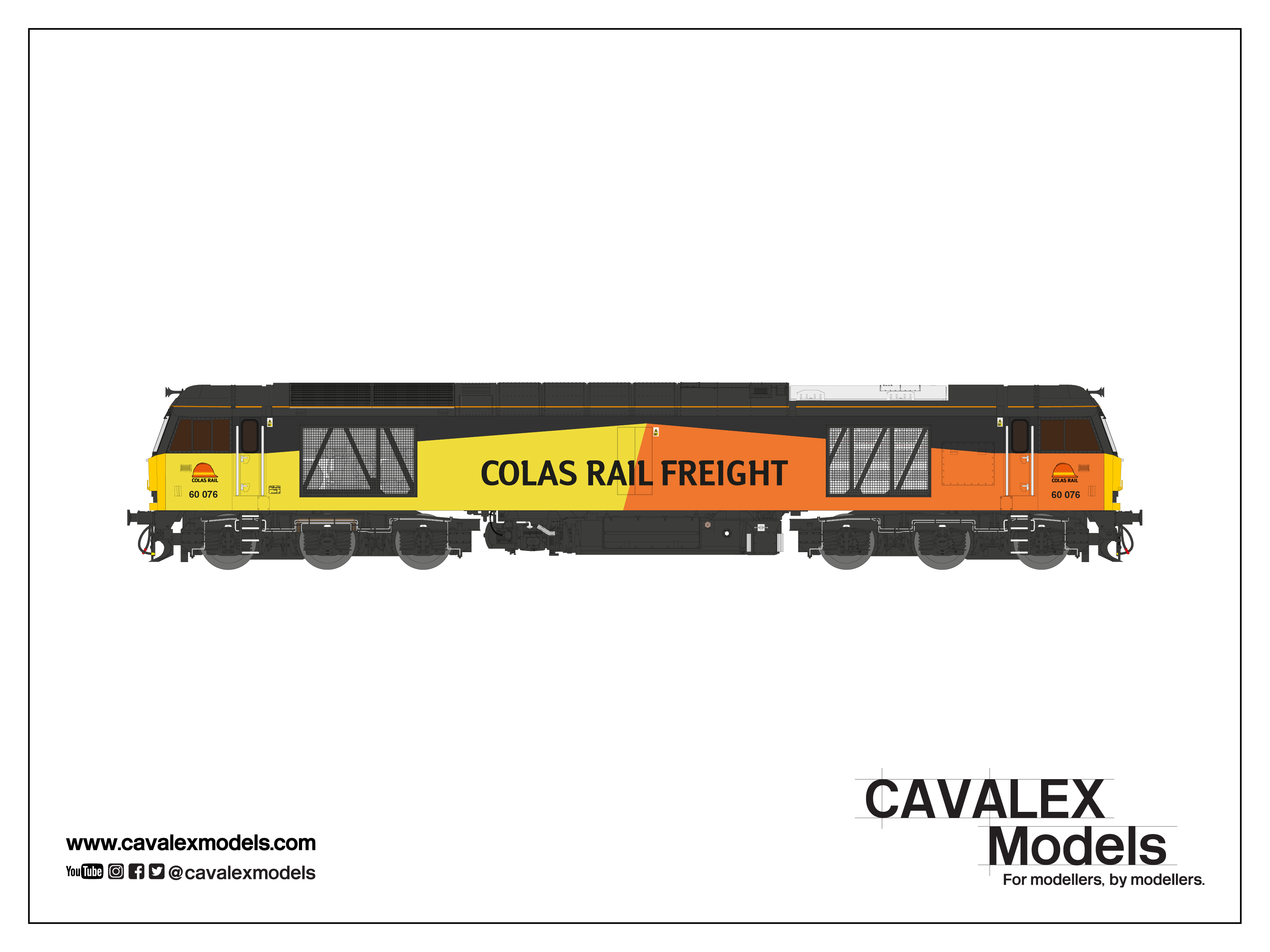 Cavalex Class 60 60076 - Colas Railfreight - DCC Sound – Ultimate Model ...